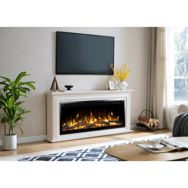 Touchstone Sideline Elite Pro 50" White Semi-Gloss MDF Smart Electric ...
