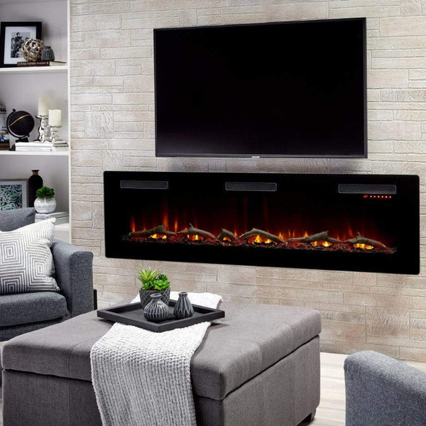 Dimplex Sierra 72" Linear Wall-mounted/Built-in Electric Fireplace | S ...