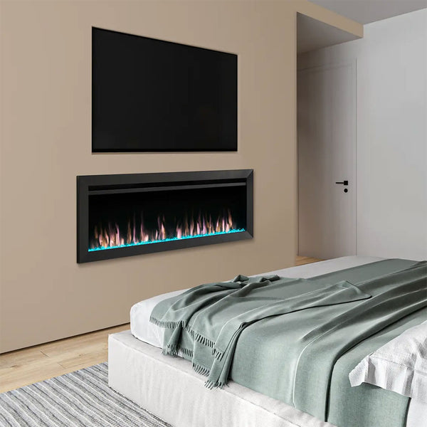SimpliFire 50" Allusion Slim Wall Mount / Built-In Electric Fireplace ...