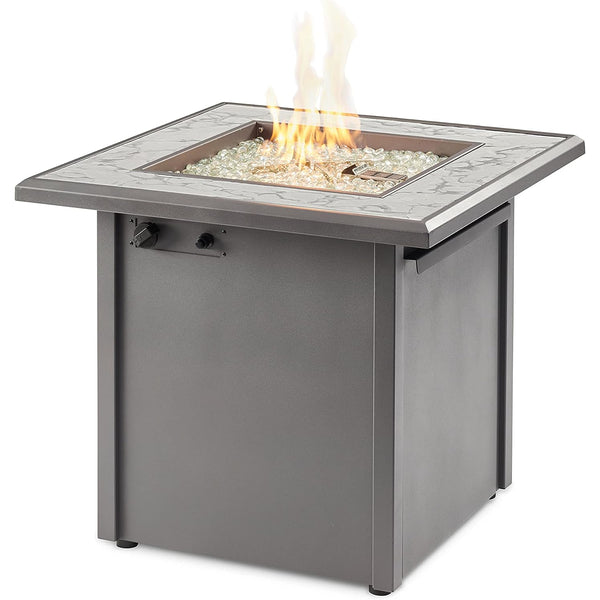 The Outdoor GreatRoom Company Vaughn Aluminum Square Gas Fire Table Gr ...